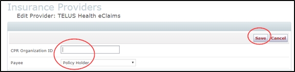 How to configure Telus Health eClaims